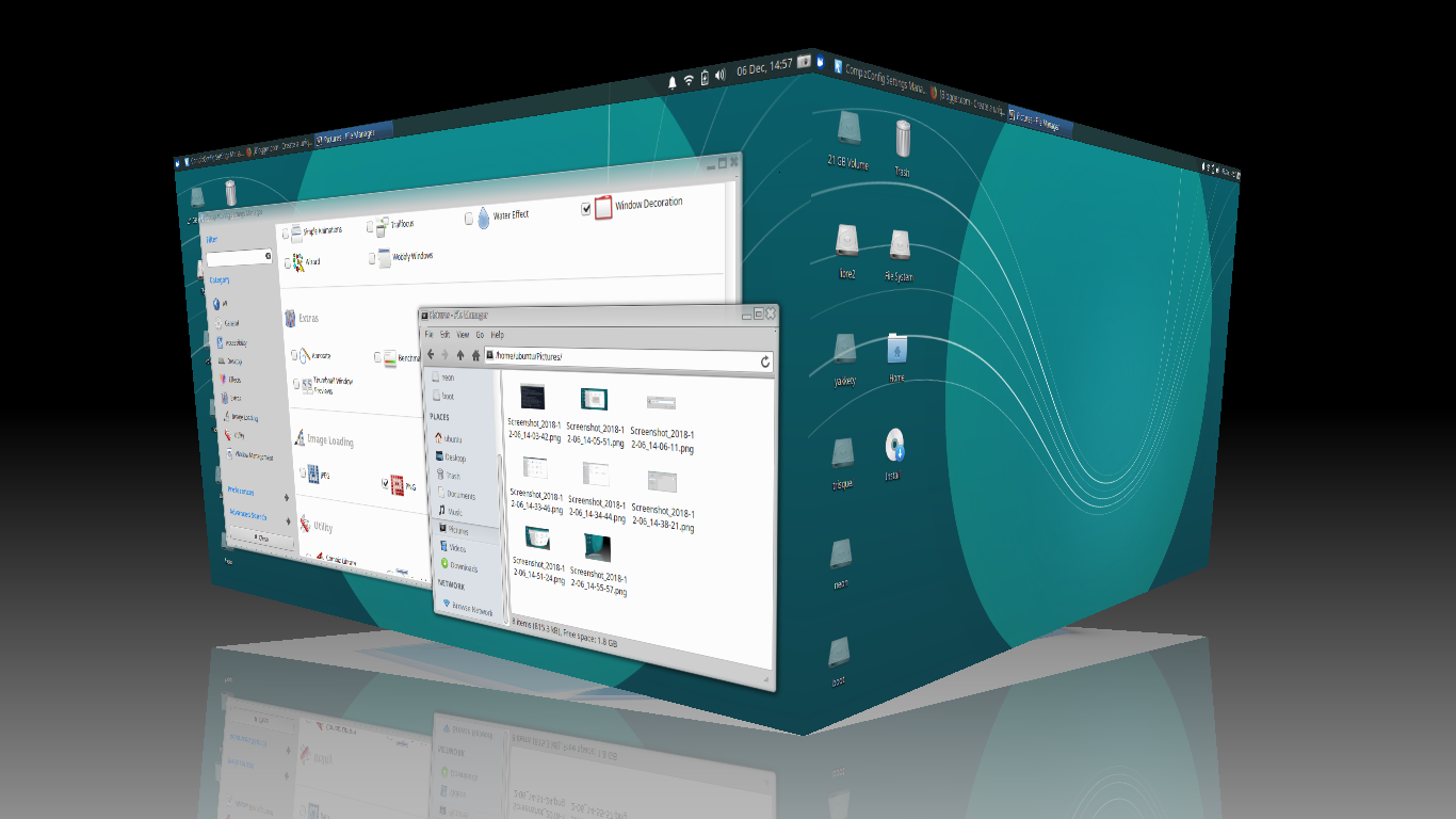 Enabling 3d Desktop Cube In 2018 On Kubuntu Xubuntu And Ubuntu Mate