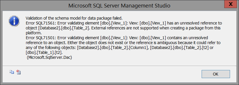 Sylvester's Knowledge Base: SSDT : External Database Reference Error