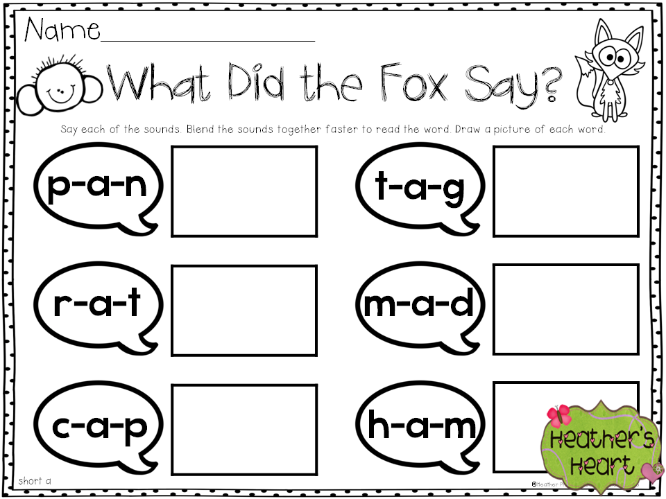 Heather's Heart: What Does the Fox Say? Phoneme Blending Fun