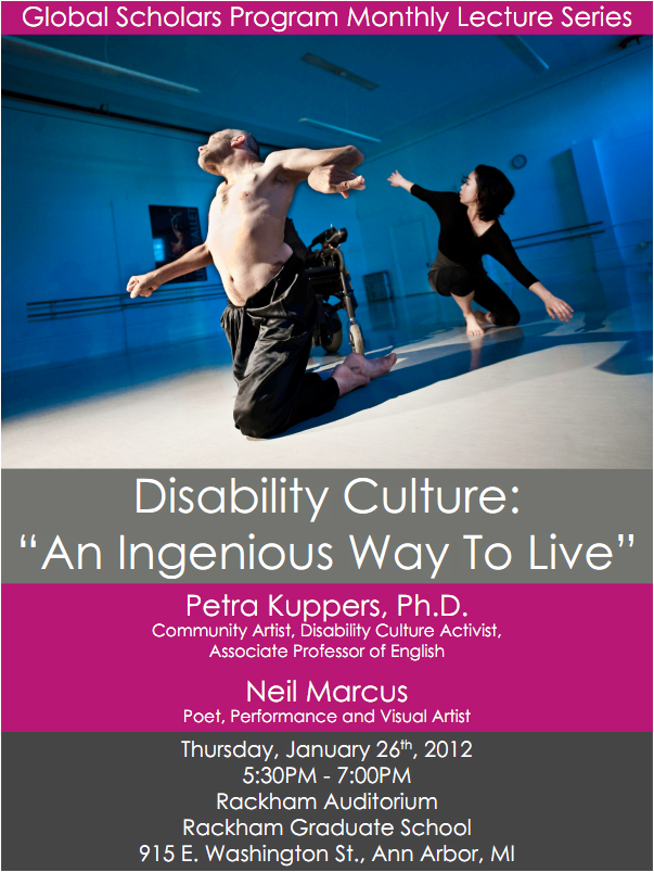 Damn Arbor: Global Scholars Lecture: “Disability Culture: An Ingenious ...