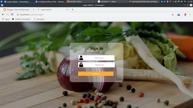 Membuat Form Login ( Frontend ) || Aplikasi Restoran