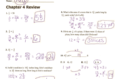 Grade 6 Math with Ms. Eringis : Review Sheet Chapter 4 Test