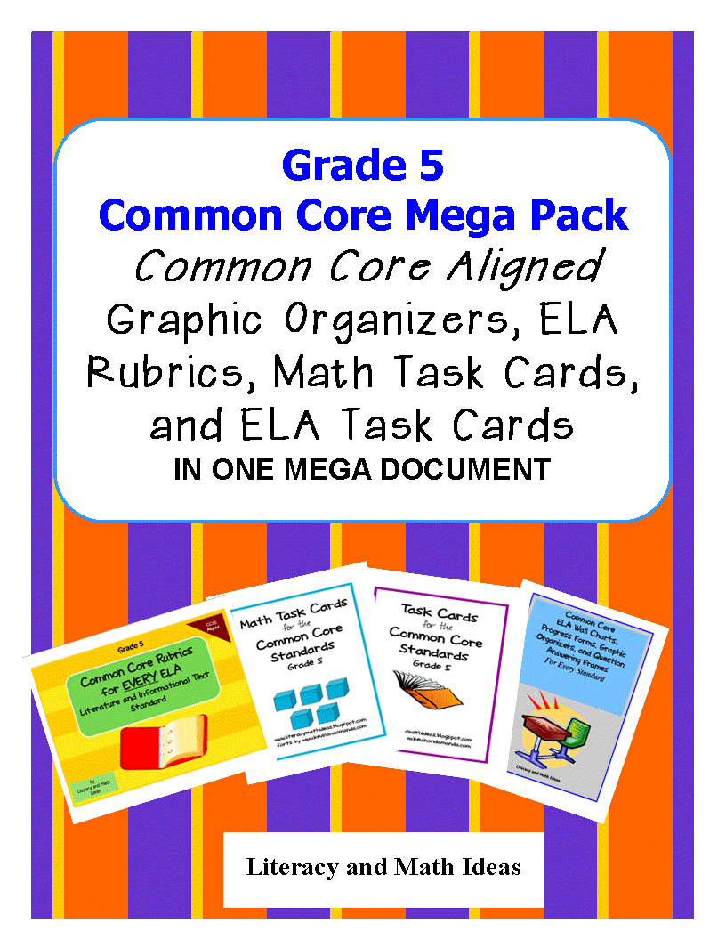 Literacy & Math Ideas: Fifth Grade Common Core Resources