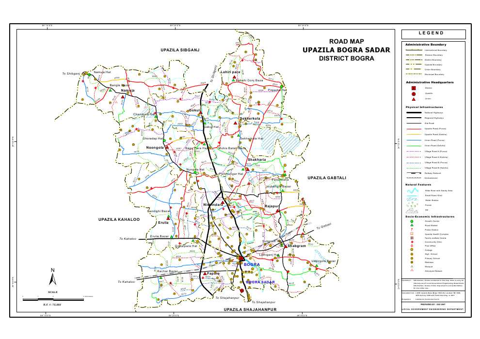 Mouza & Land Use Maps of Bogra Sadar Upazila, Bogra, Bangladesh ...