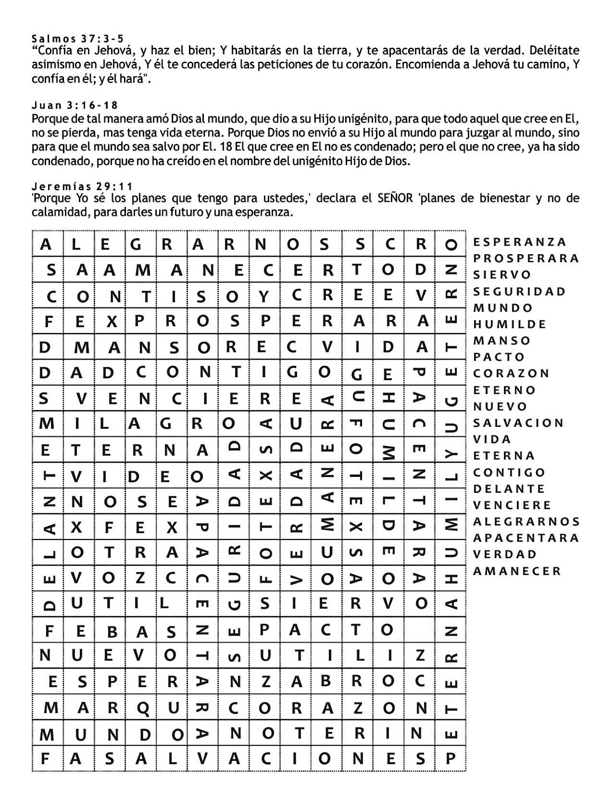 Biblia Ideas: Sopa de palabras : PERDON+PROMESAS