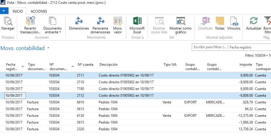 Microsoft Dynamics NAV 2016 Cuentas Provisionales "COGS" ~ Tutoriales ...