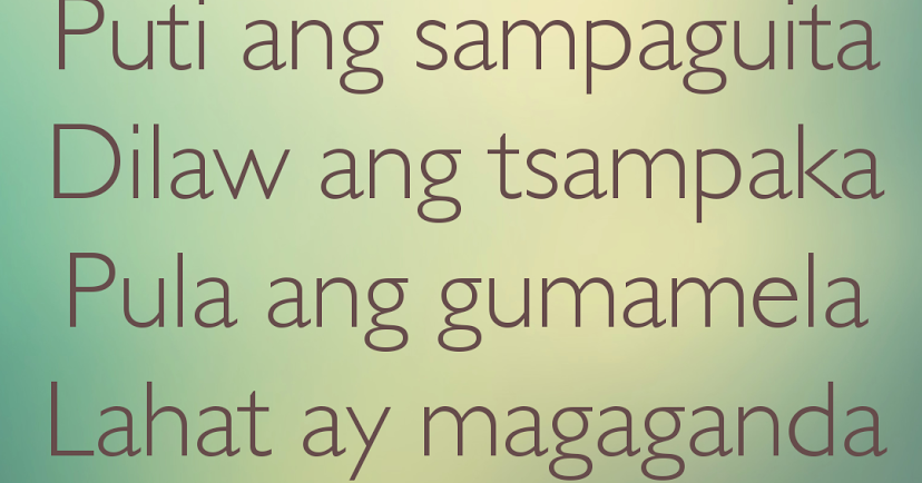 Magbigay Halimbawa Ng Tugma