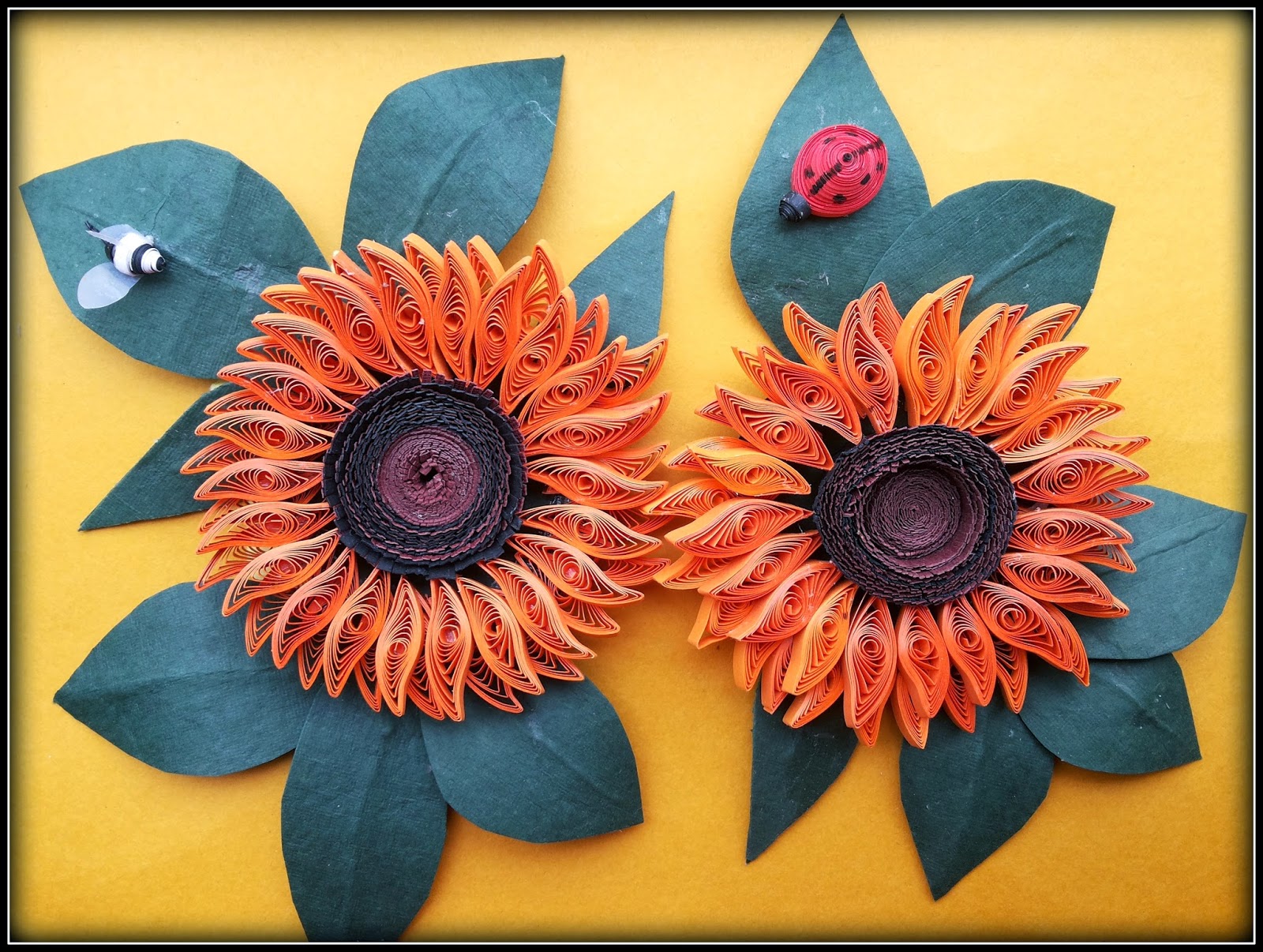 My Quilling Zone: Quilling sun-flowers