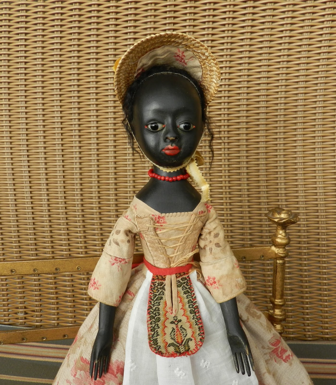 The Old Wooden Sisters: Black Queen Anne doll , Jenny