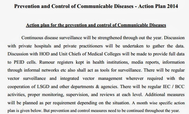 ACTION PLAN FOR PREVENTION AND CONTROL OF COMMUNICABLE DISEASE - PDF ...
