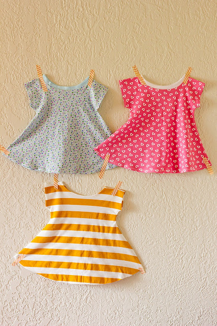 Sewing for four (plus one!): Same day, more swing tops.
