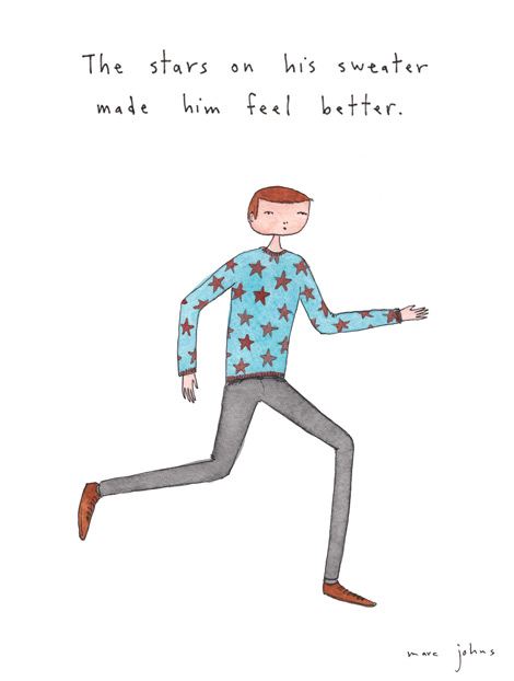 Sticker-paper: Marc Johns Illustration.