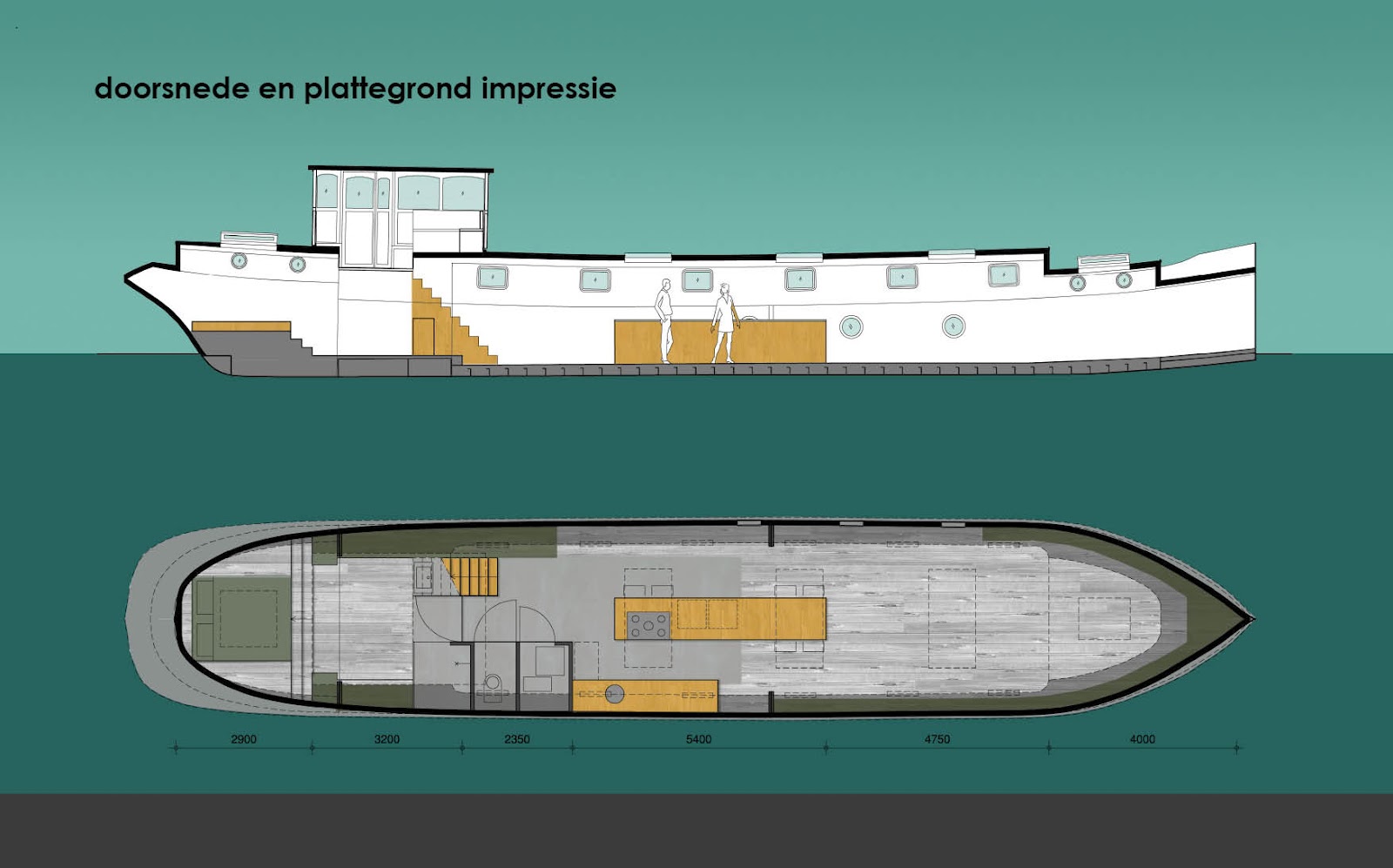 AMSTEL 156 architecten: Woonschip Tevredenheid
