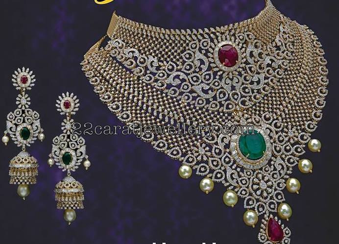 Heavy Diamond Set by Neelkanth Jewellers - Jewellery Designs