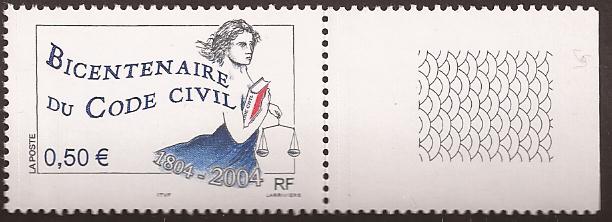 Timbres de france et Variétés: N° 3644 Variété Bicentenaire du code ...