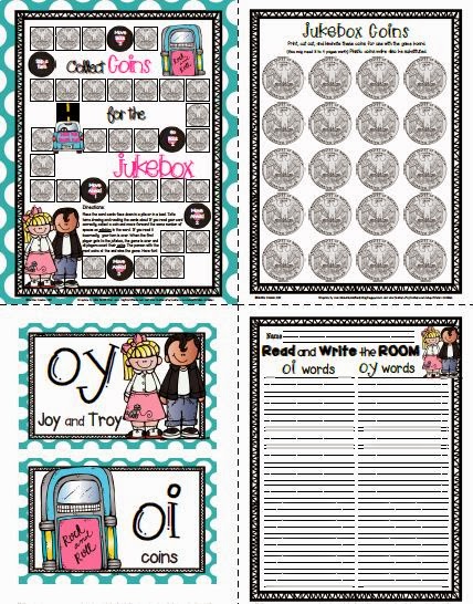 Sailing Through 1st Grade: oi and oy word work