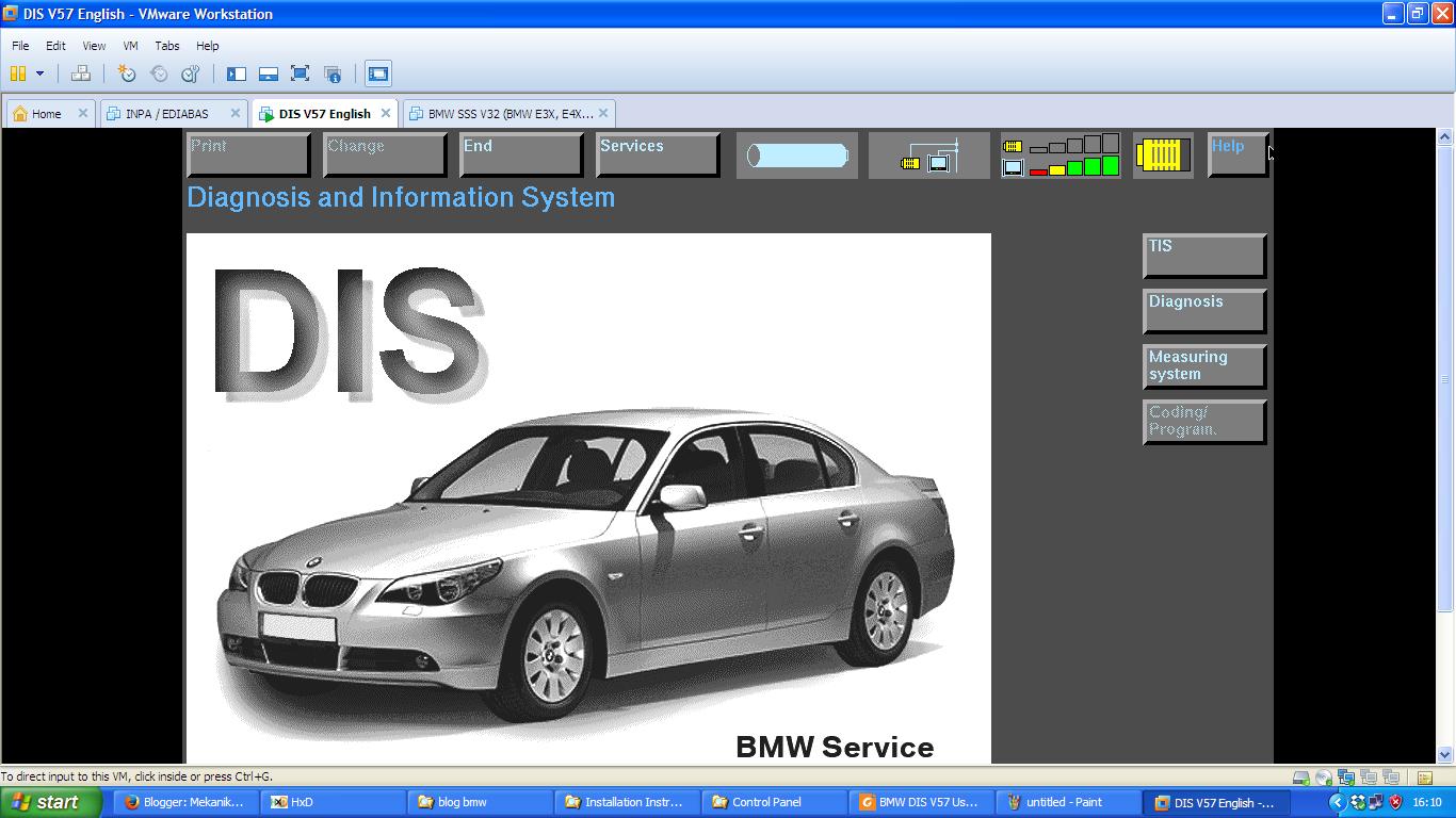 Mekanik Super: BMW DIS V57, SSS PROGMAN V32 & TIS V8 BMW INPA