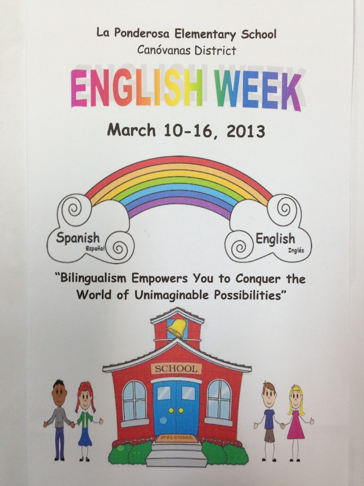 Escuela Elemental La Ponderosa: English Week 2013