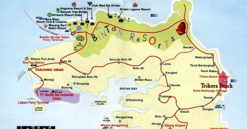 > Peta Lengkap Indonesia: Peta Wisata Pulau Bintan