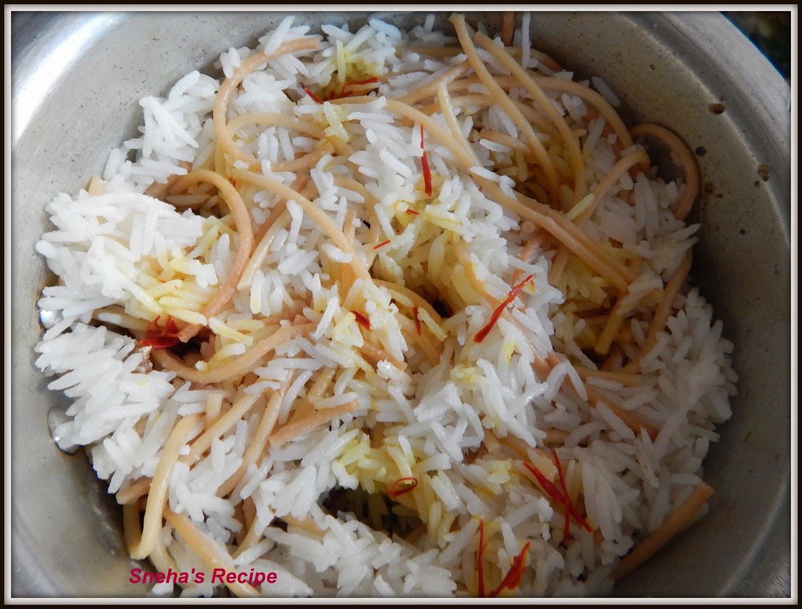 Reshteh Polo - The Persian Pilaf -Persian Rice with Noodles - Sneha's ...