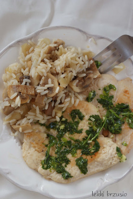 Lekki brzusio.: Prosty, szybki obiad.