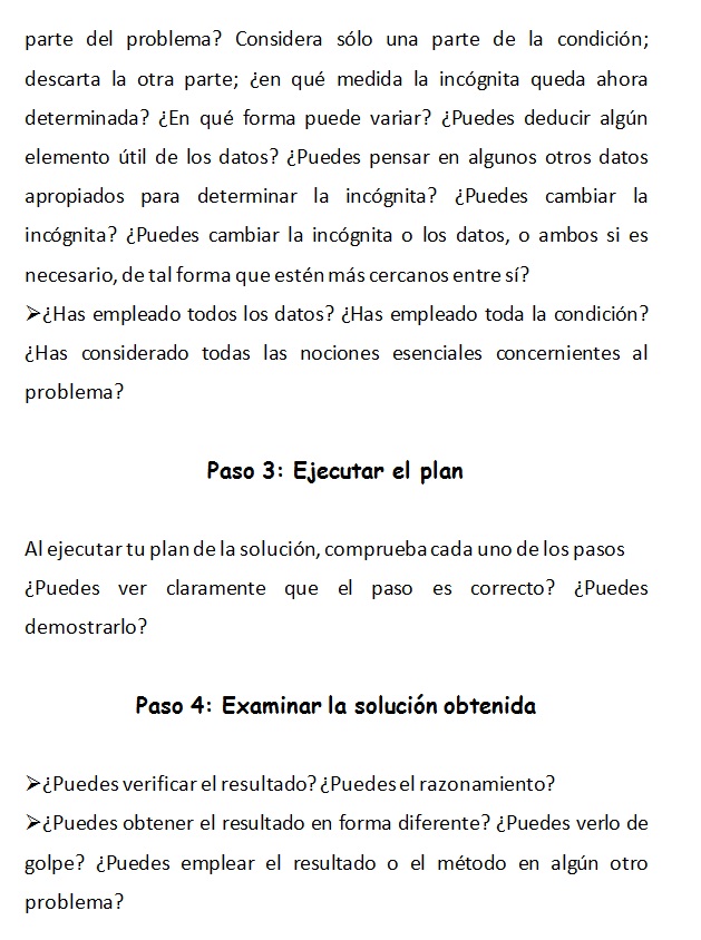 física de 3er año: Método Polya para resolución de problemas física de 3er año: Método Polya para resolución de problemas