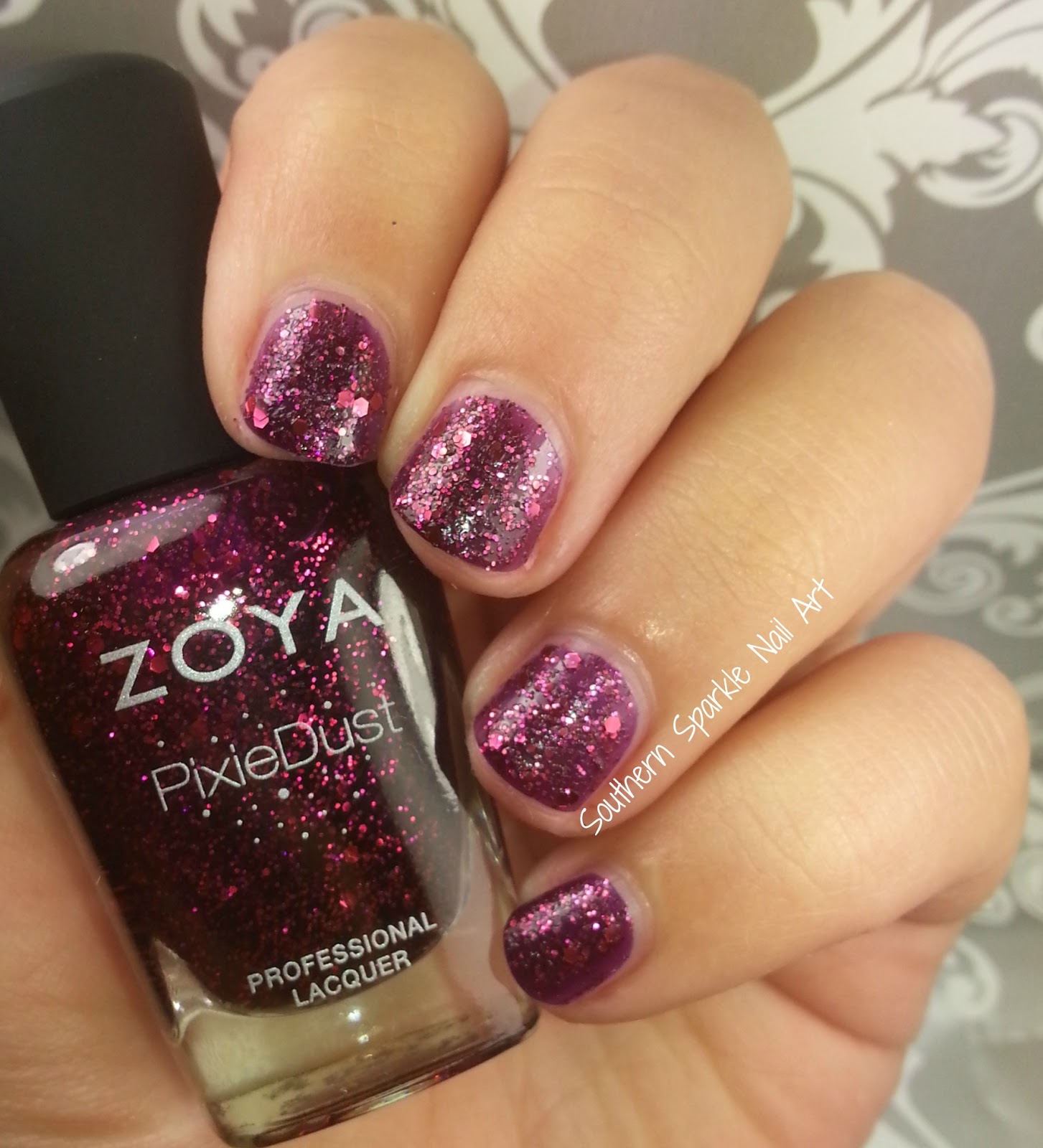 Southern Sparkle Nail Art: Zoya Ultra PixieDust: Fall 2014