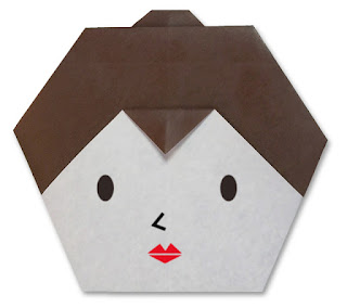 Origami A Woman（Japanese coiffure） - Easy Origami instructions For Kids