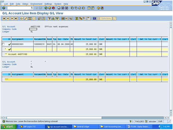 Free SAP Training Manuals: T Code-FS10N: SAP FI USER MANUAL