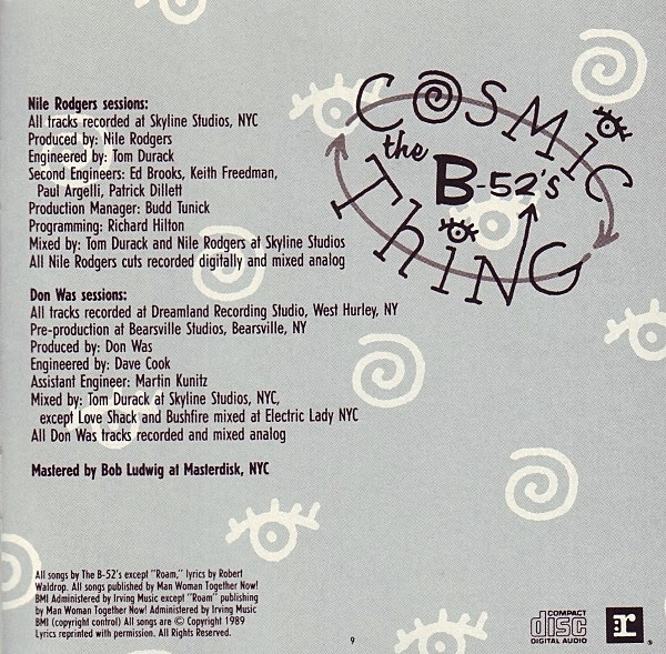 Retro Disco 80s: THE B52's - Cosmic Thing - CD-1989.