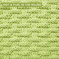 Broken Rib - Pattern 1 - knitting in the round 🔯 Knit - Purl stitches
