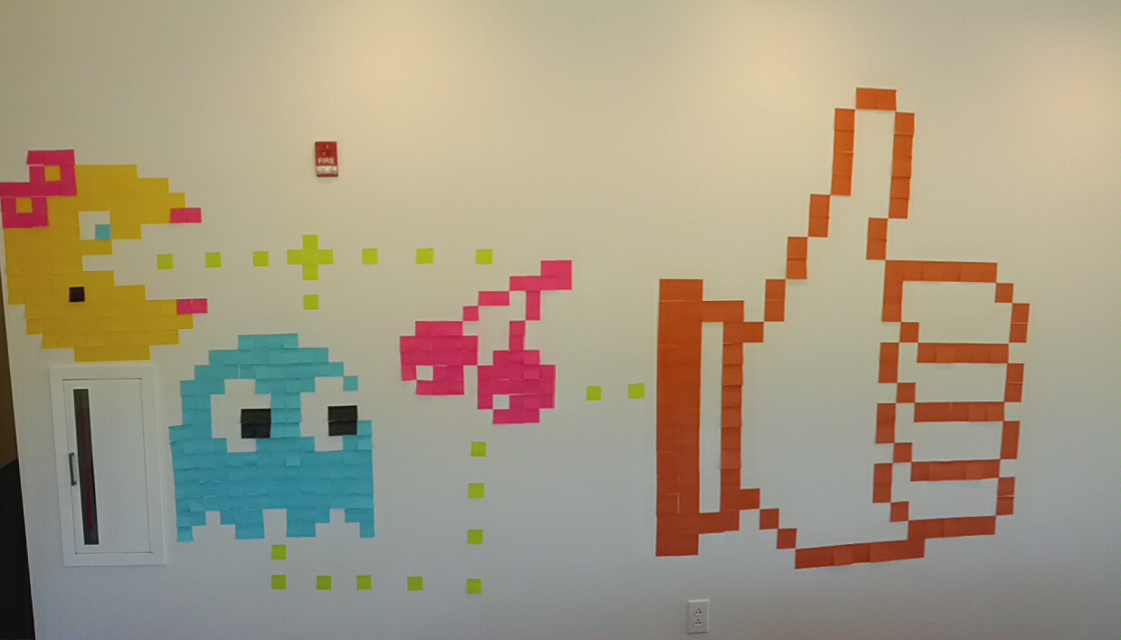 30 and Counting: Post-It Art: Ms. Pacman