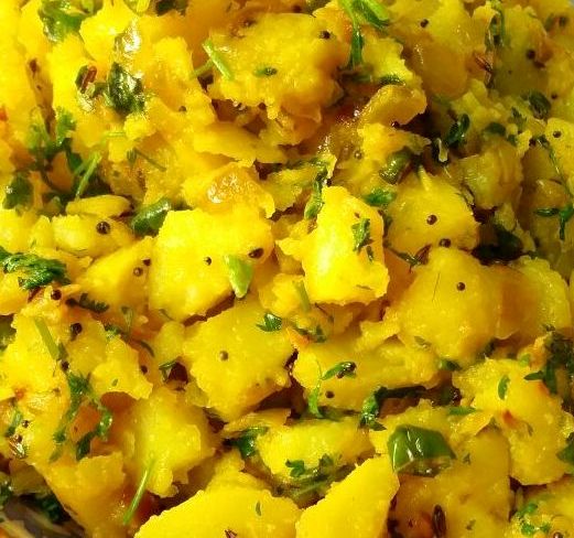 Andhra style Aloo fry - Delicious Andhra recipes