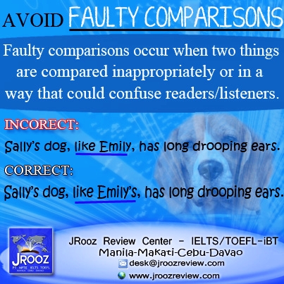 Faulty Comparisons - Must be Avoided - Learn English with Pictures