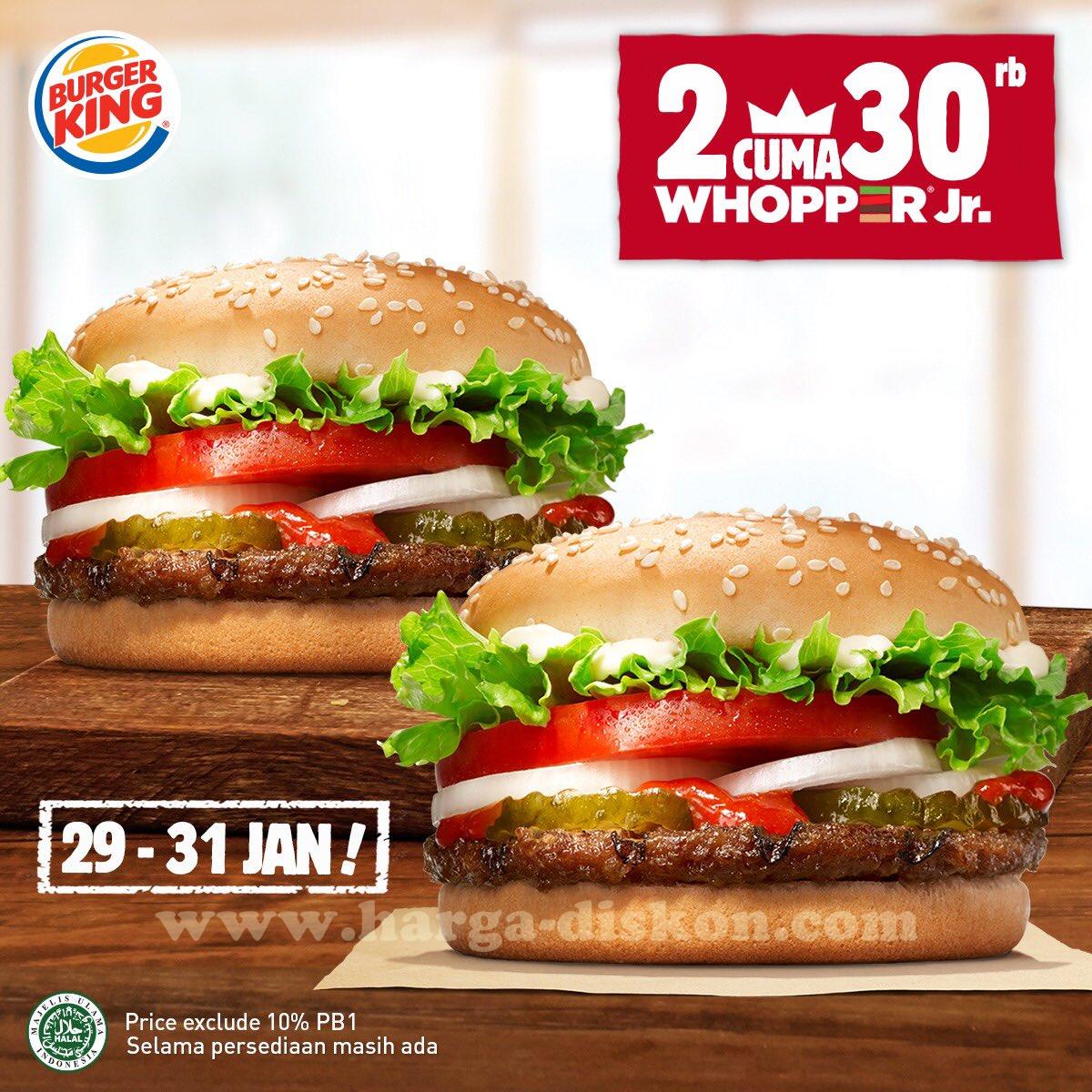 Harga Promo BURGER KING Terbaru