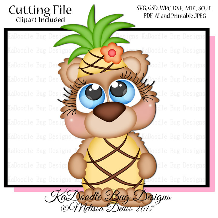 Pannell Designs - Paper Crafting: Pineapple Bear Card