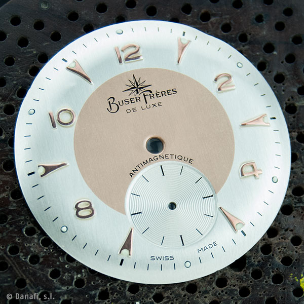 Watch repair and restoration: Buser Freres watch dial restoration