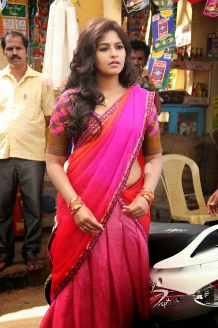 Actress Anjali in Pink half Saree at her new Tamil film sets | Stylish ...