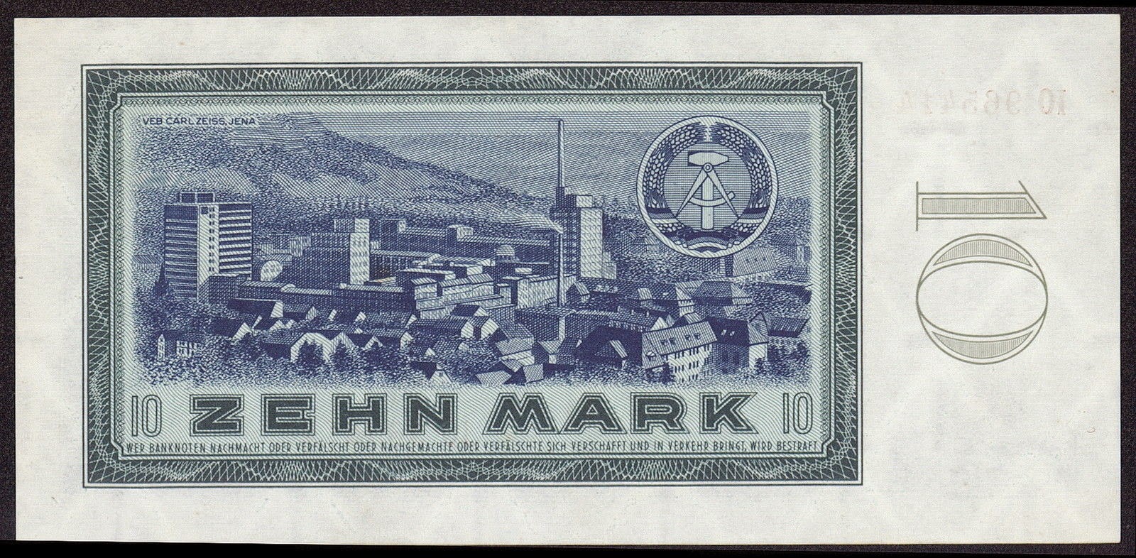 East Germany 10 Mark banknote 1964 Friedrich von Schiller|World ...