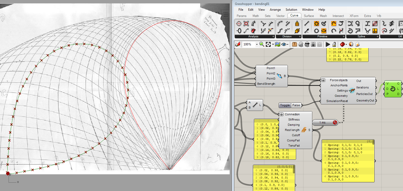The Geometry of Bending: Kangaroo Physics "Drop shape"