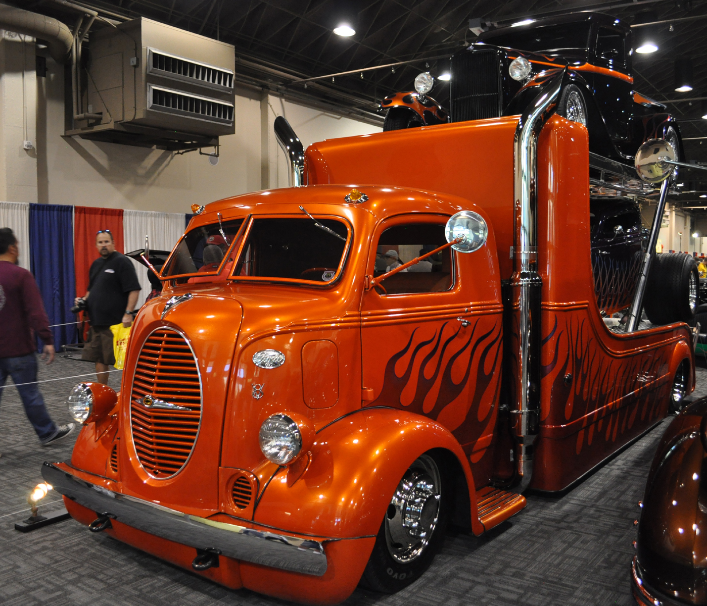 Just A Car Guy: The cool hot rod haulers were teamed up in a display at ...