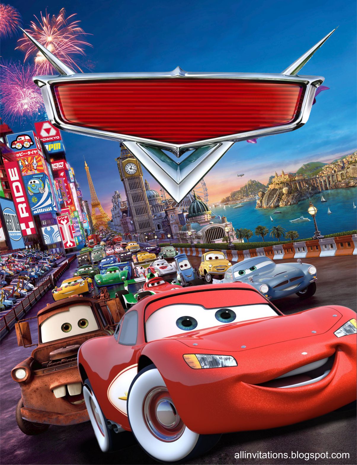 All Invitations: Invitación Rayo McQueen de Cars