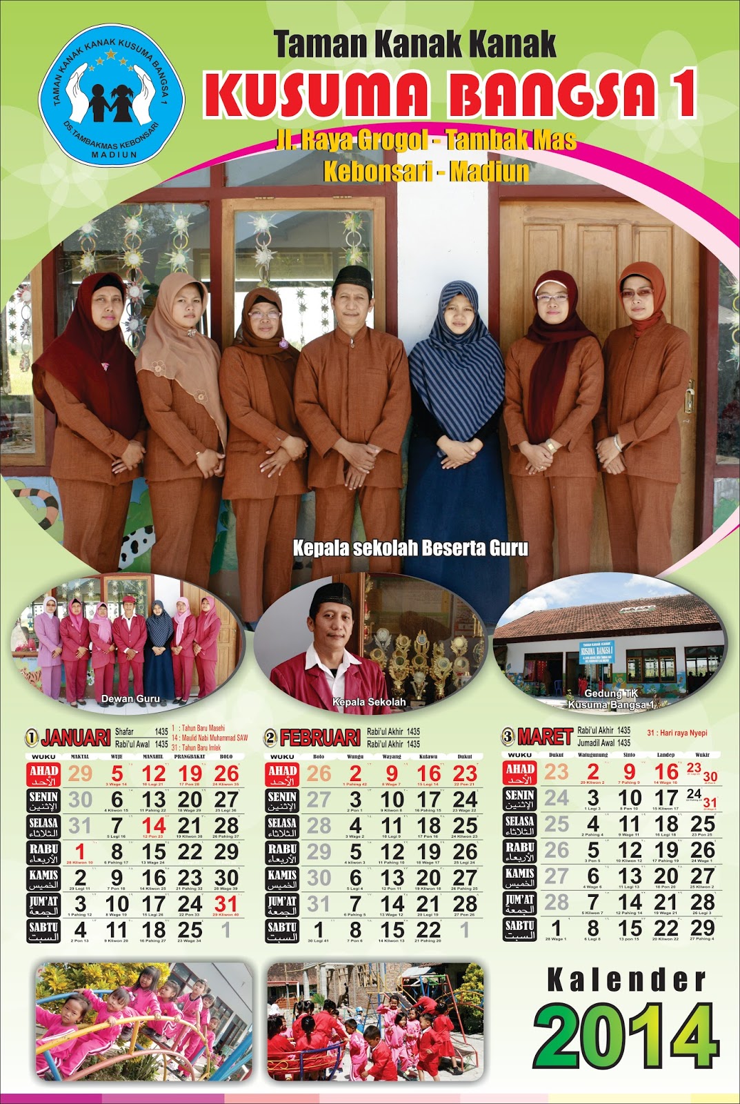Kalender, TK Kusuma Bangsa 2014 | Q Print N' Desain