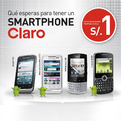 CLARO QUE TIENES MAS: Smartphone Claro a 1 nuevo sol