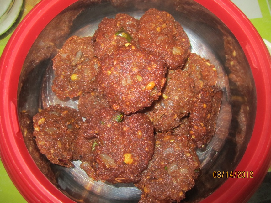 Hema's Cuisine: Banana Flower Vada (Vazhaipoo Vadai)