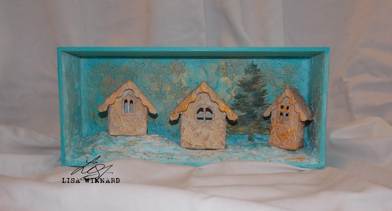 Tando Creative: step-by-step with Lisa - Christmas box scene