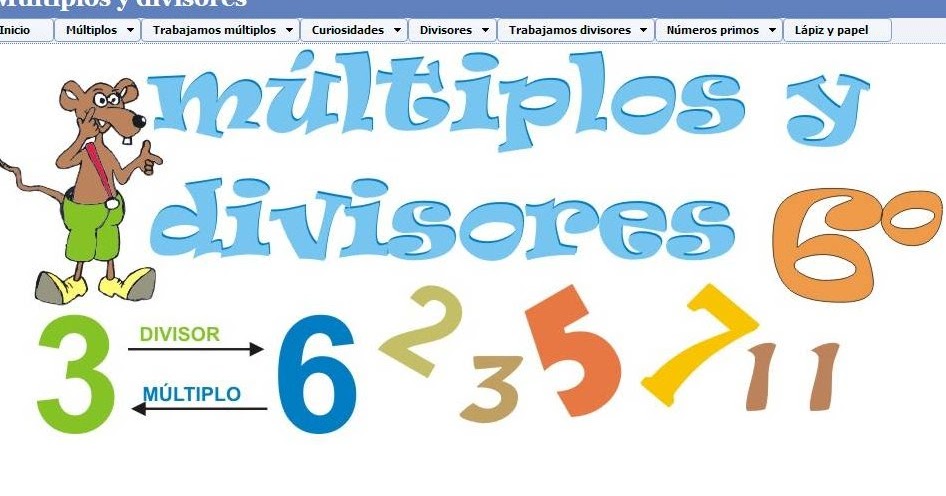 Punto de encuentro: 6º de Primaria: Unidad 4: Múltiplos y divisores.