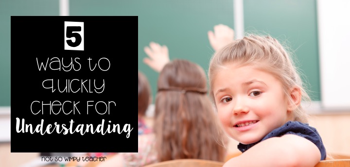 5 Ways to Quickly Check for Understanding - Not So Wimpy Teacher