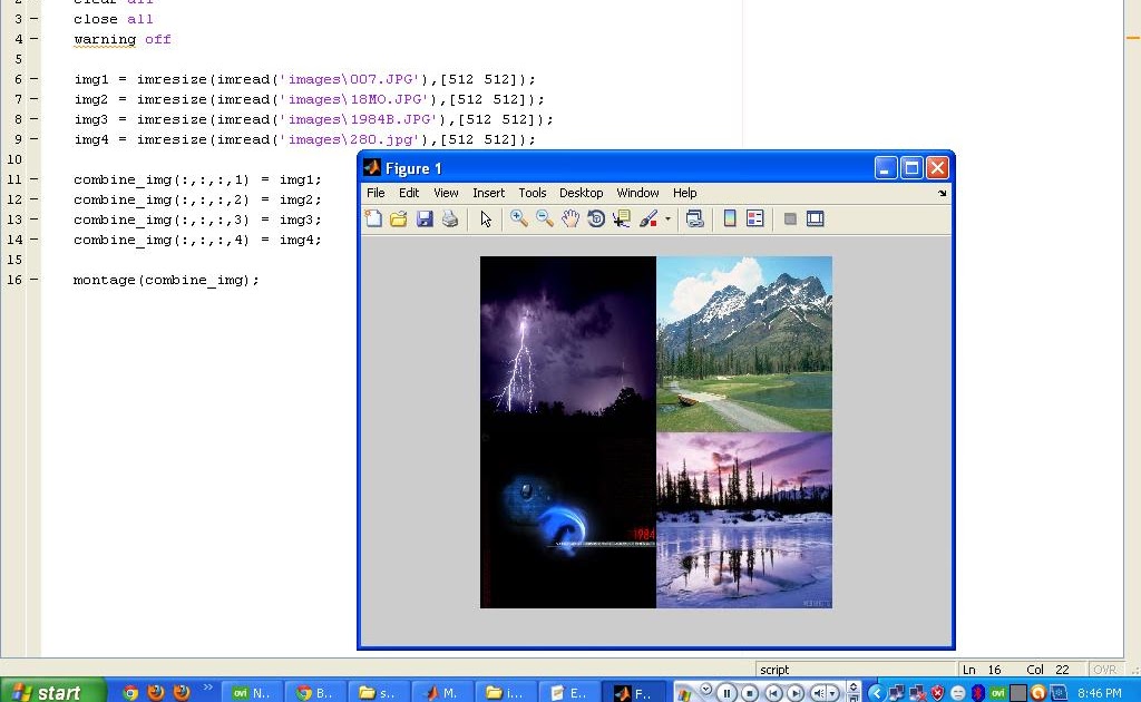 Programming Tips Multiple Images Shows In One Figure Window Montage Matlab Example Code