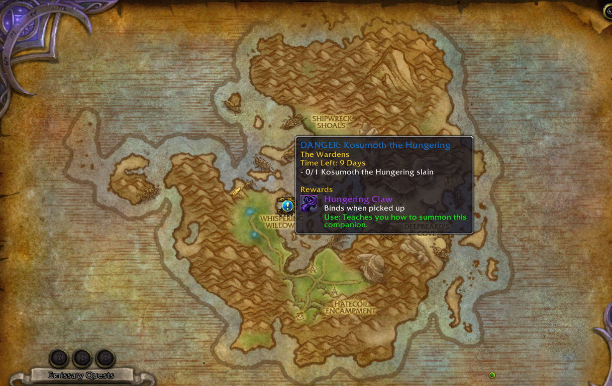 WoW Rare Spawns: How to get the Fathom Dweller Mount & Hungering Claw Pet